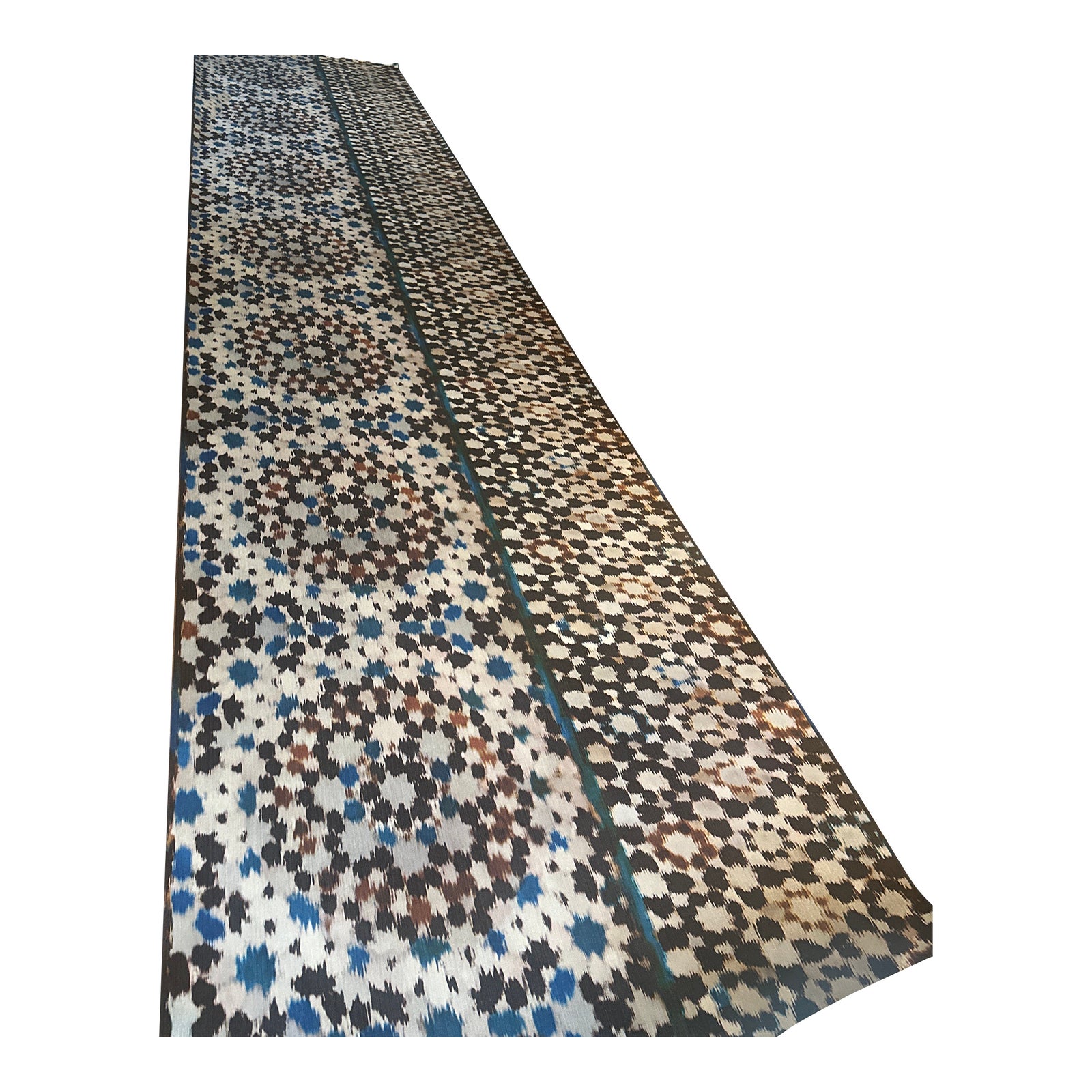 Elitis Libero Oudayas Wallpaper: Rm 804-41 Peacock Blue | Chairish