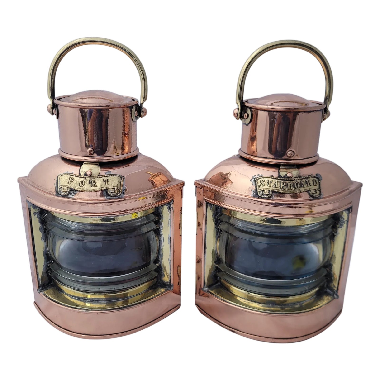 Port and Starboard Ship Lanterns | Chairish