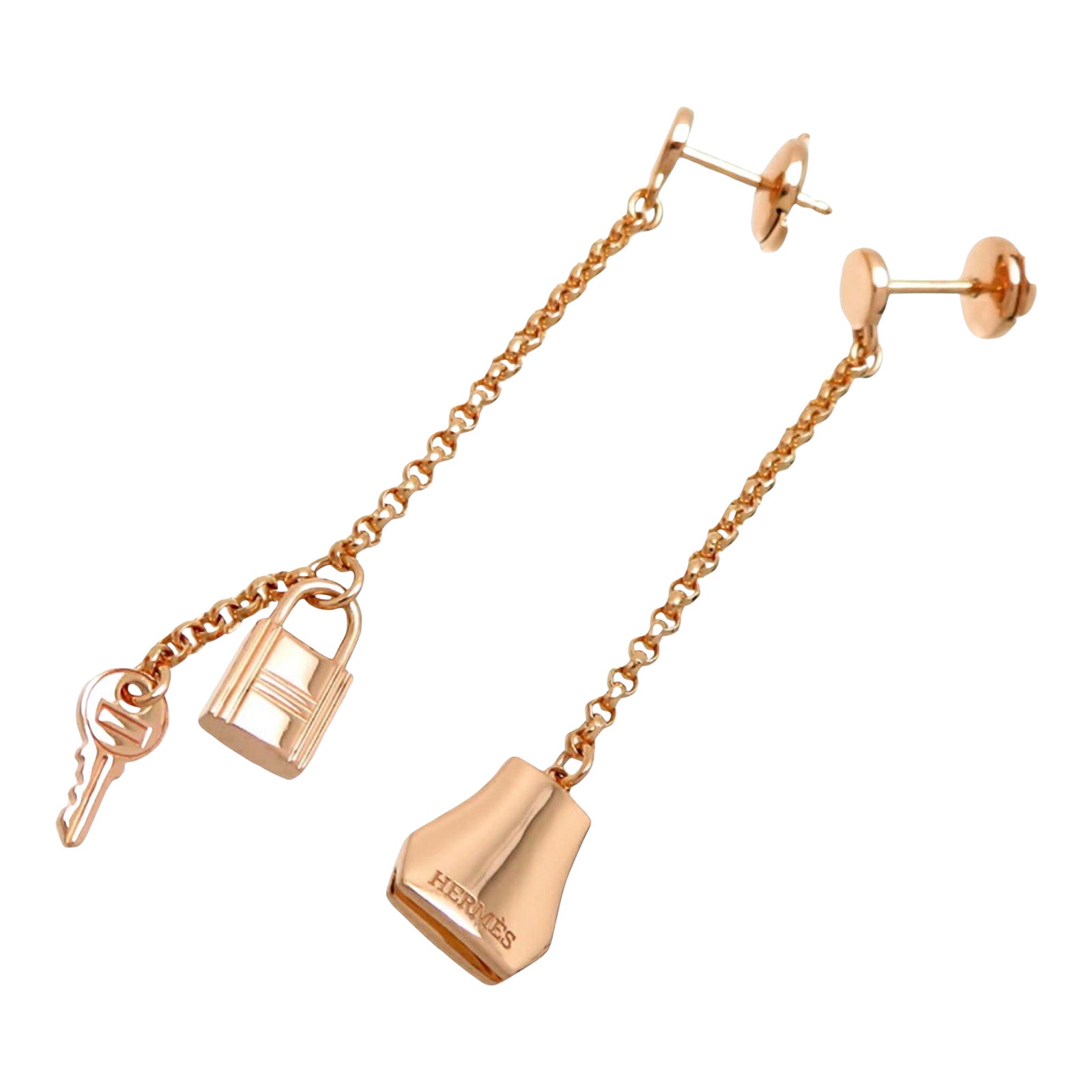 Hermes Kelly Earrings - 2 Pieces | Chairish