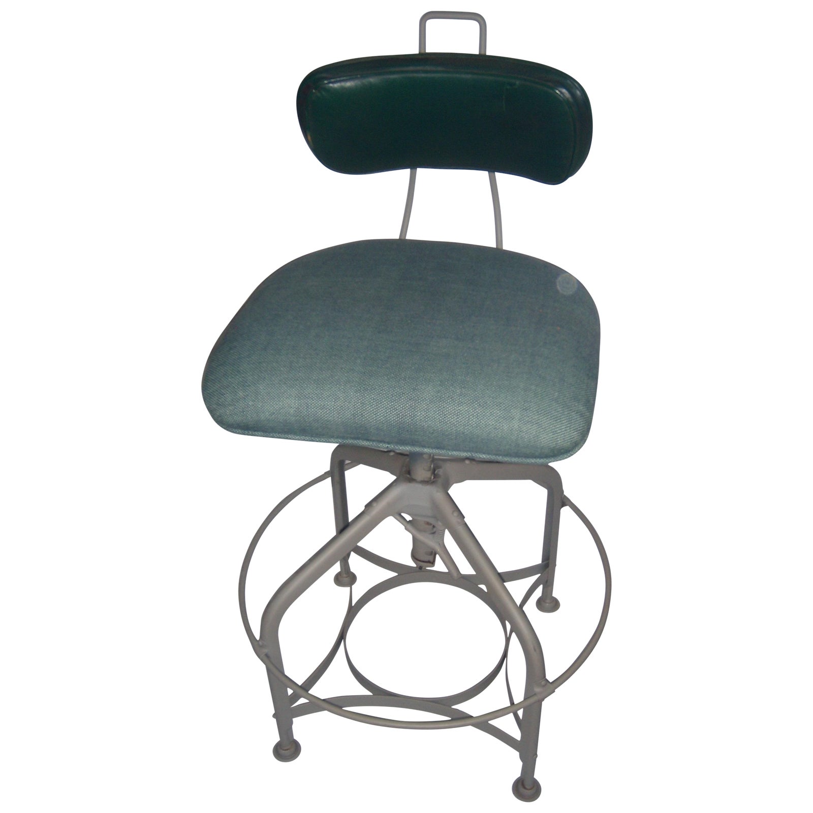 Vintage Refinished Iron Office Chair | Chairish