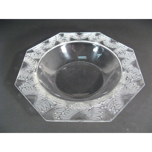 Vintage Lalique "Chantilly" Pressed Glass Bowl - Fern Motif | Chairish