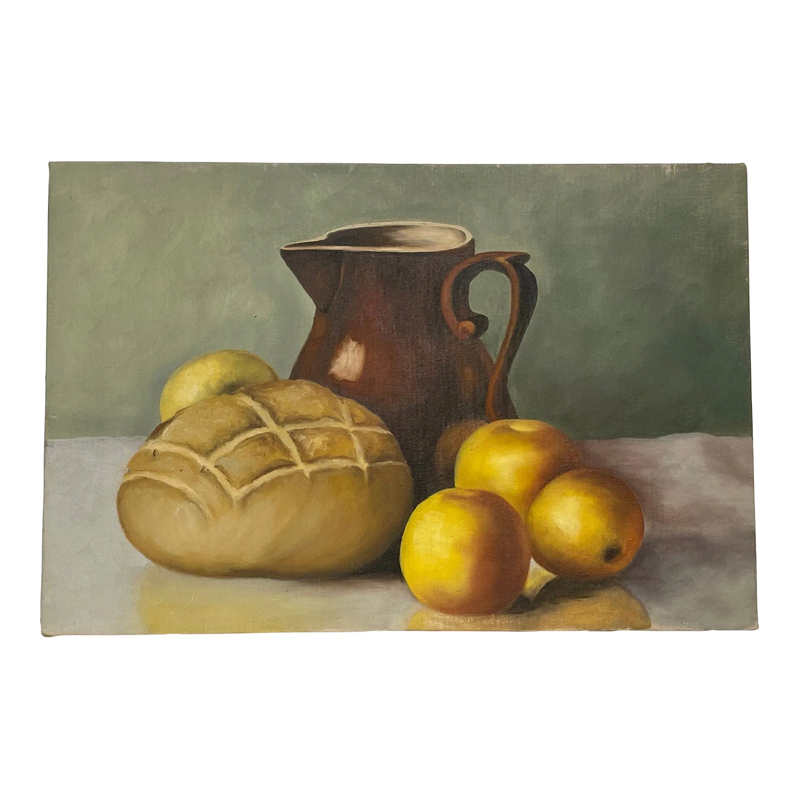 Vintage 1970's Still Life Oil Painting by Artist Frances Cooper | Chairish