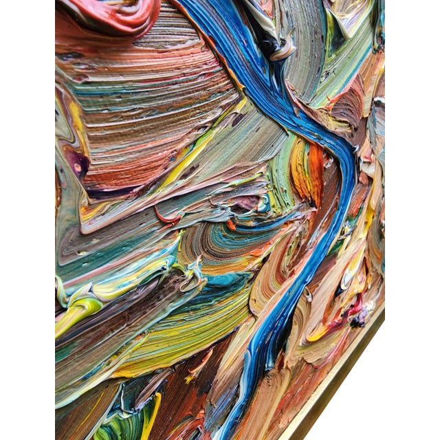 Contemporary Abstract Expressionist Original Oil Painting "Flowing" by ...