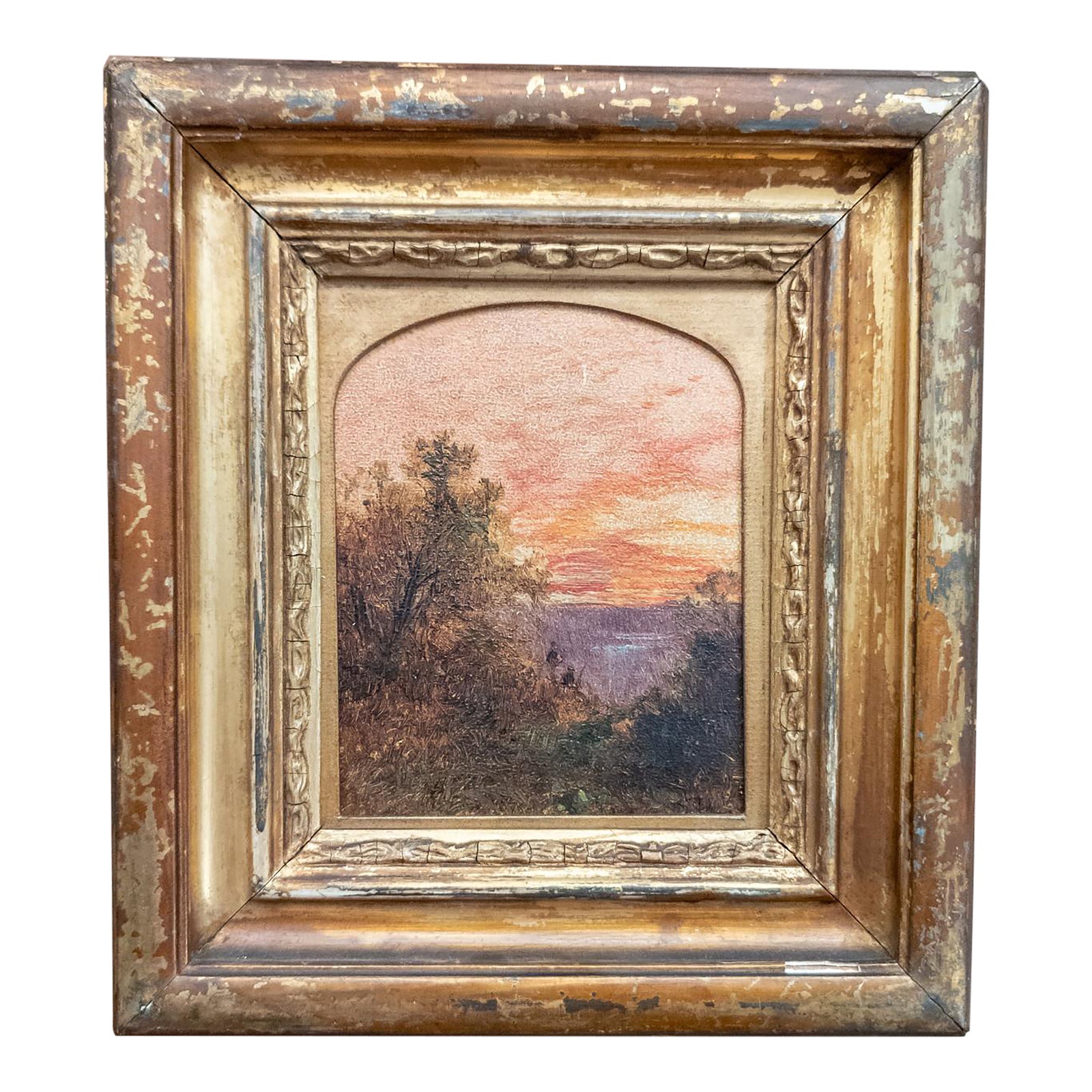 19th Century American Luminist Hudson River School Landscape Painting ...