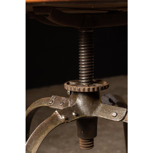 Circa 1930 Industrial Steel Machinist Stool | Chairish
