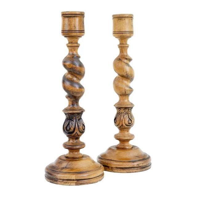 Large Early 20th Century Candlesticks, 1920s, Set of 2 | Chairish