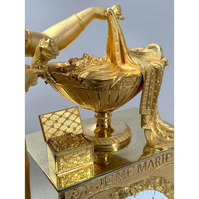 French Empire Era Gilt Bronze Clock: A Regal 19th Century Timepiece ...