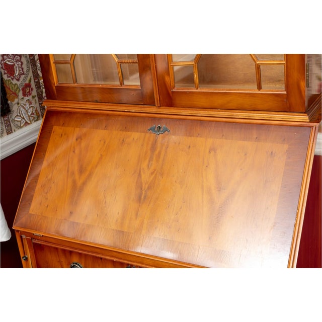 Mid 20th Century Chippendale Style Slant Front Secretary Bookcase ...