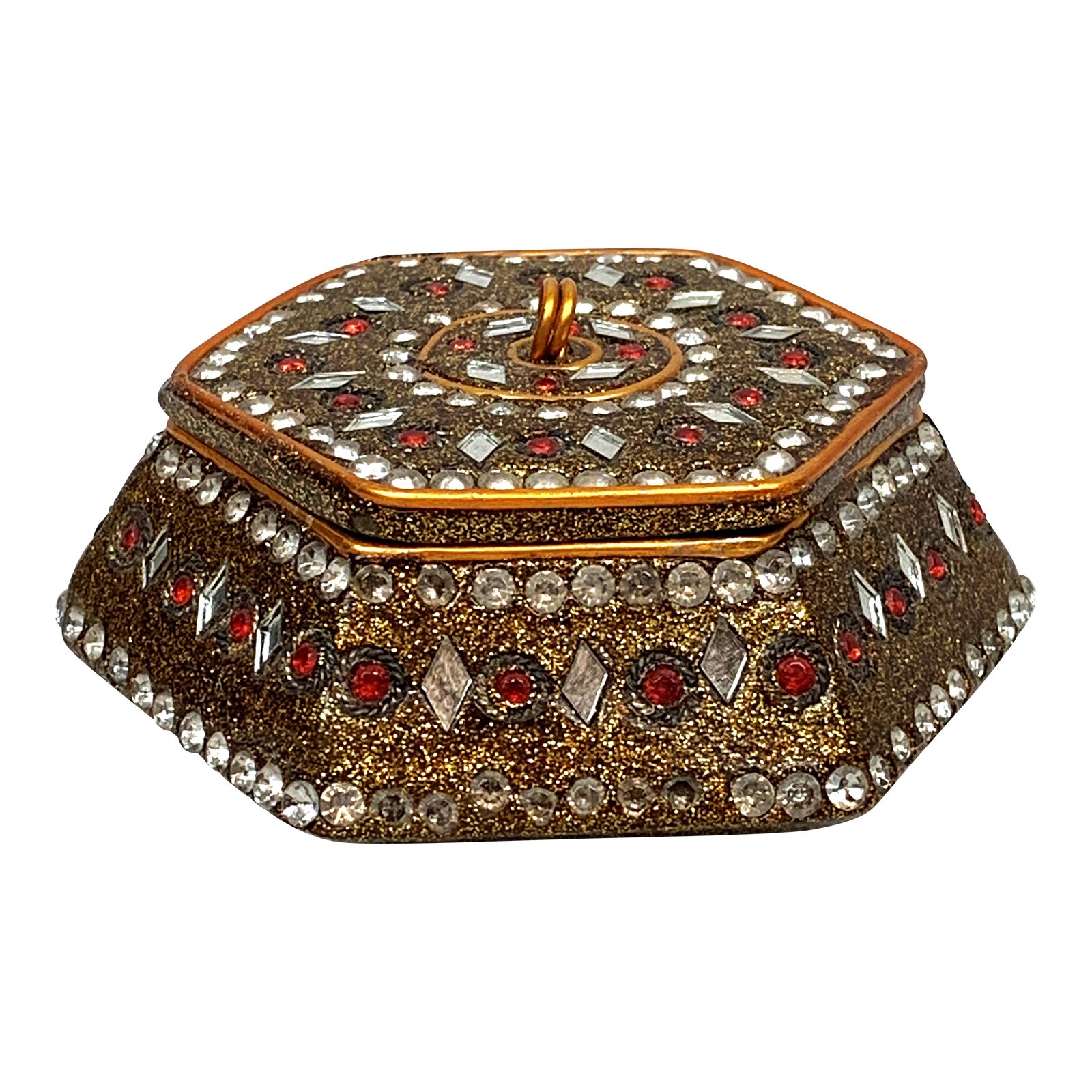 Small Decorative Hexagon Box | Chairish