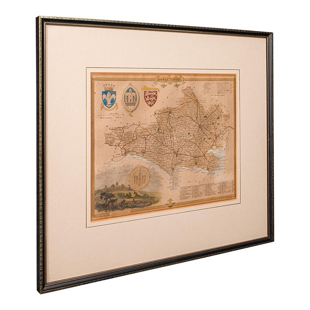 1860's Antique County Map | Chairish