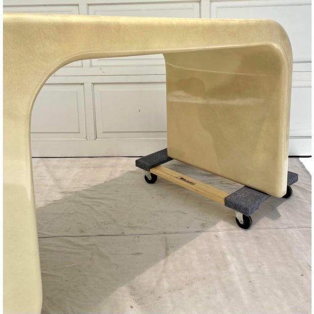 1970's Postmodern Modern Lacquered 3-Drawer Desk | Chairish