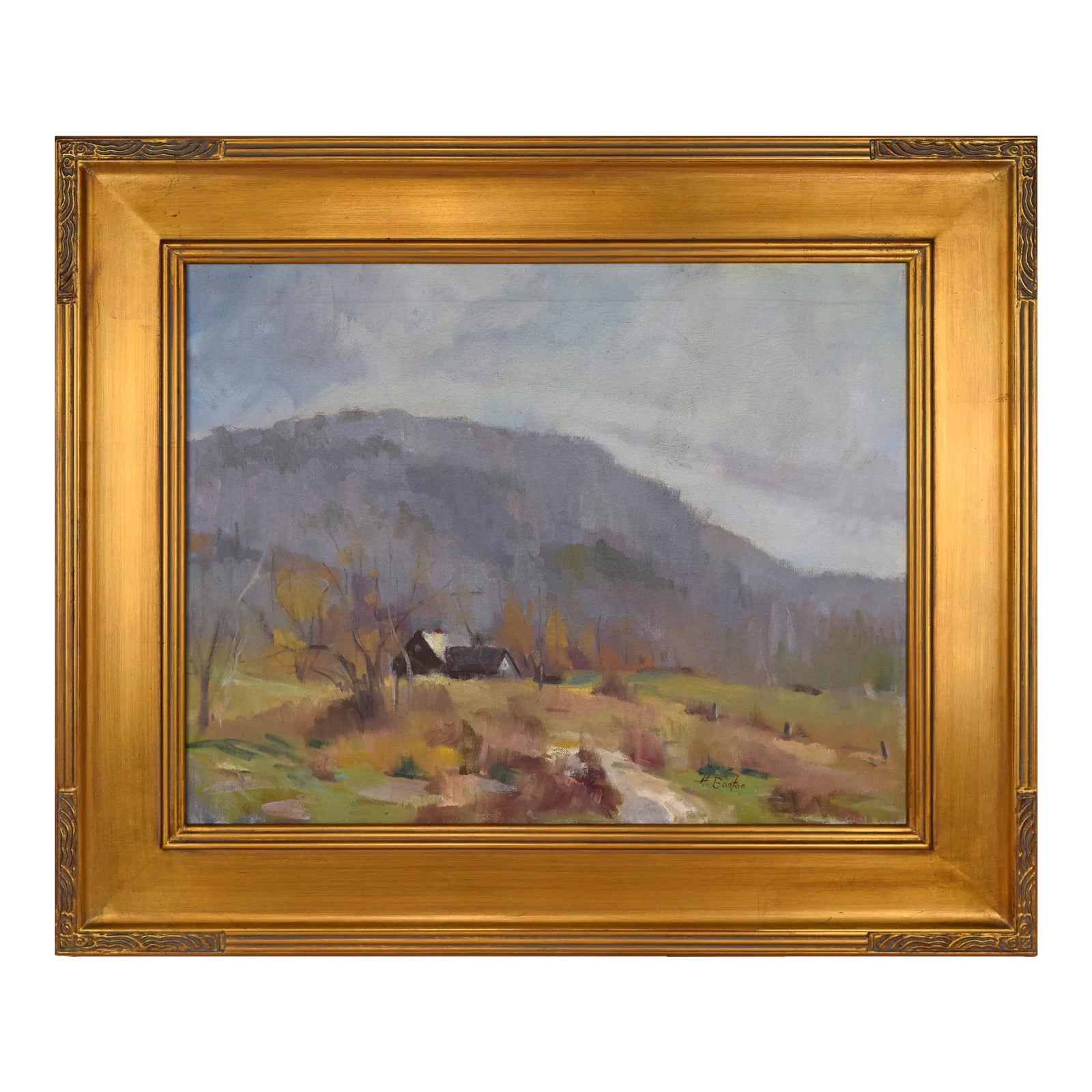 Vintage American Impressionist Mountain Landscape Painting by Harry ...