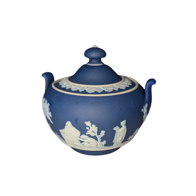 Late 19th Century Wedgwood Jasperware Sugar Box | Chairish