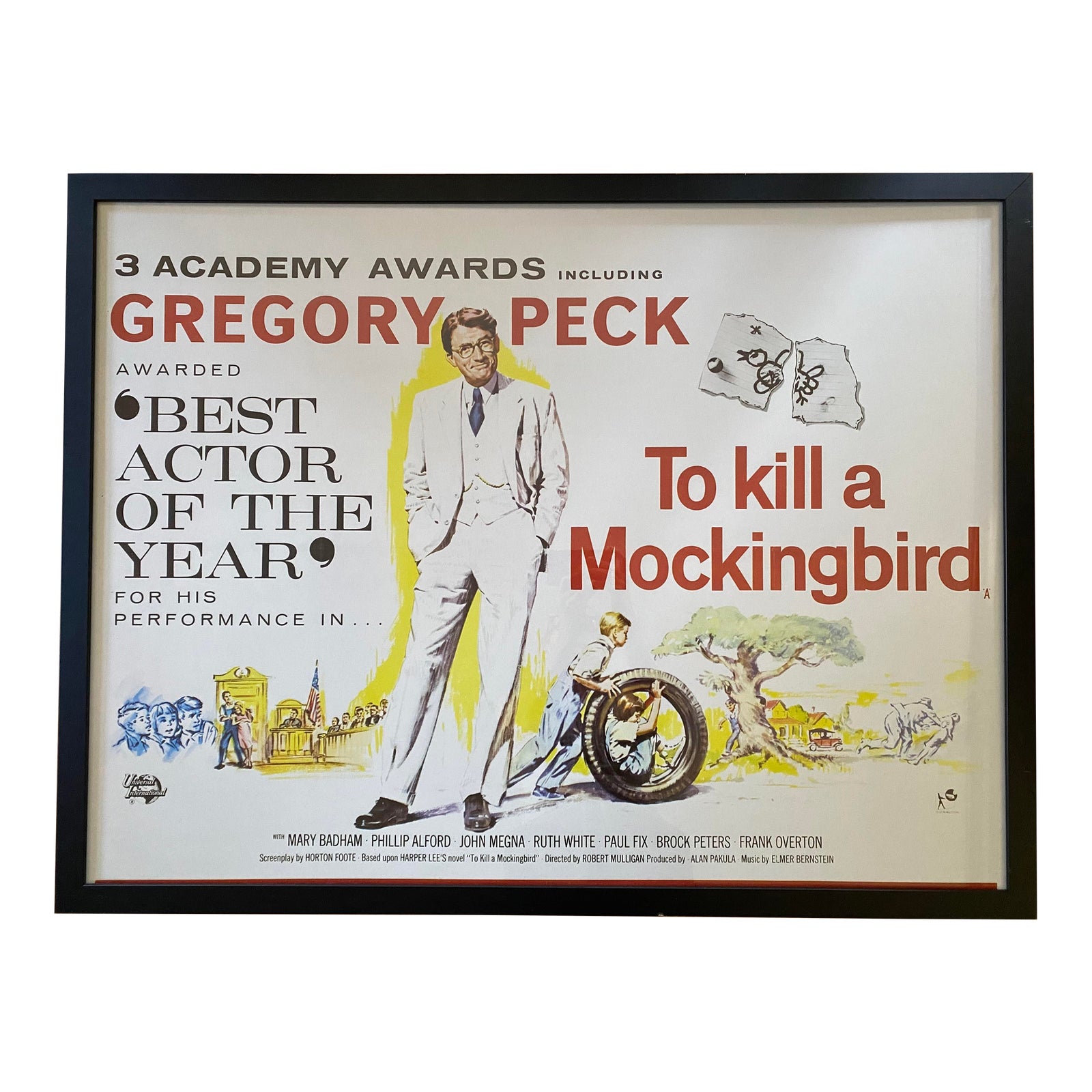 “To Kill a Mockingbird” Starring Gregory Peck Framed Film Poster | Chairish