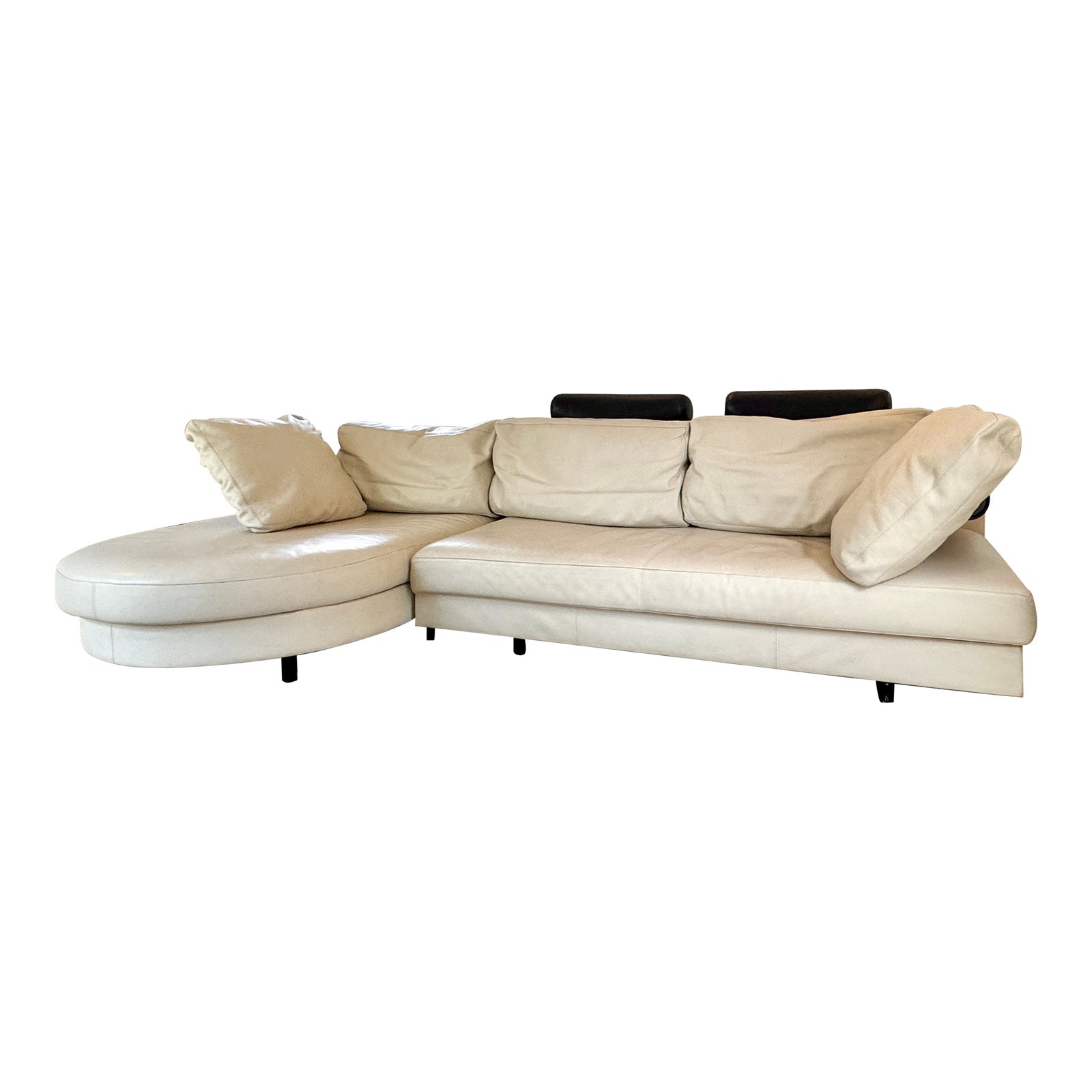 1990s B&b Italia Sity Leather Sofa Designed by Antonio Citterio | Chairish