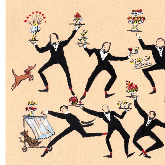 "Waiter Dance" Contemporary Original Whimsical Print by Pauline de ...