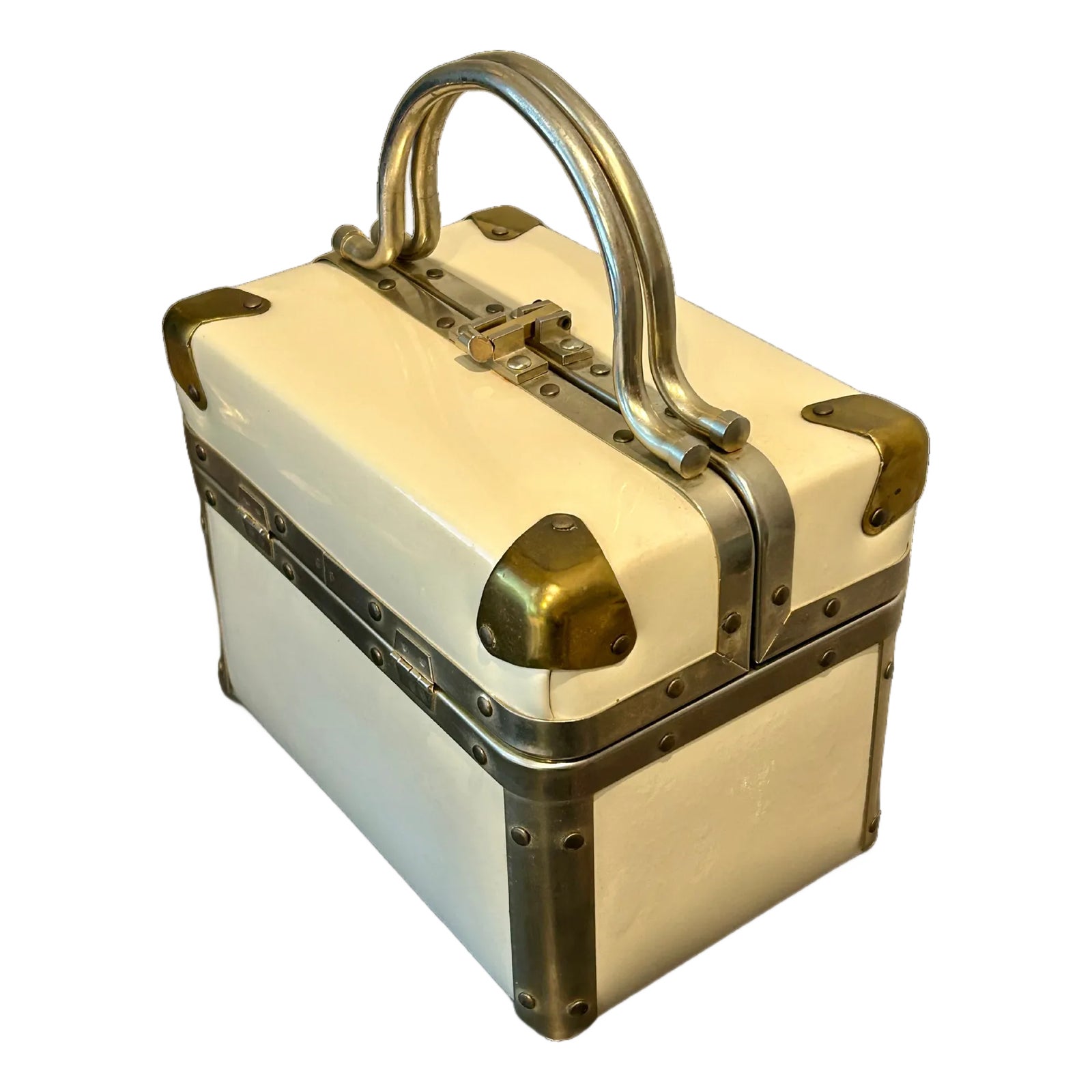 Vintage Delill Ivory Train Case Box Purse | 1950–1960s Italian Made ...