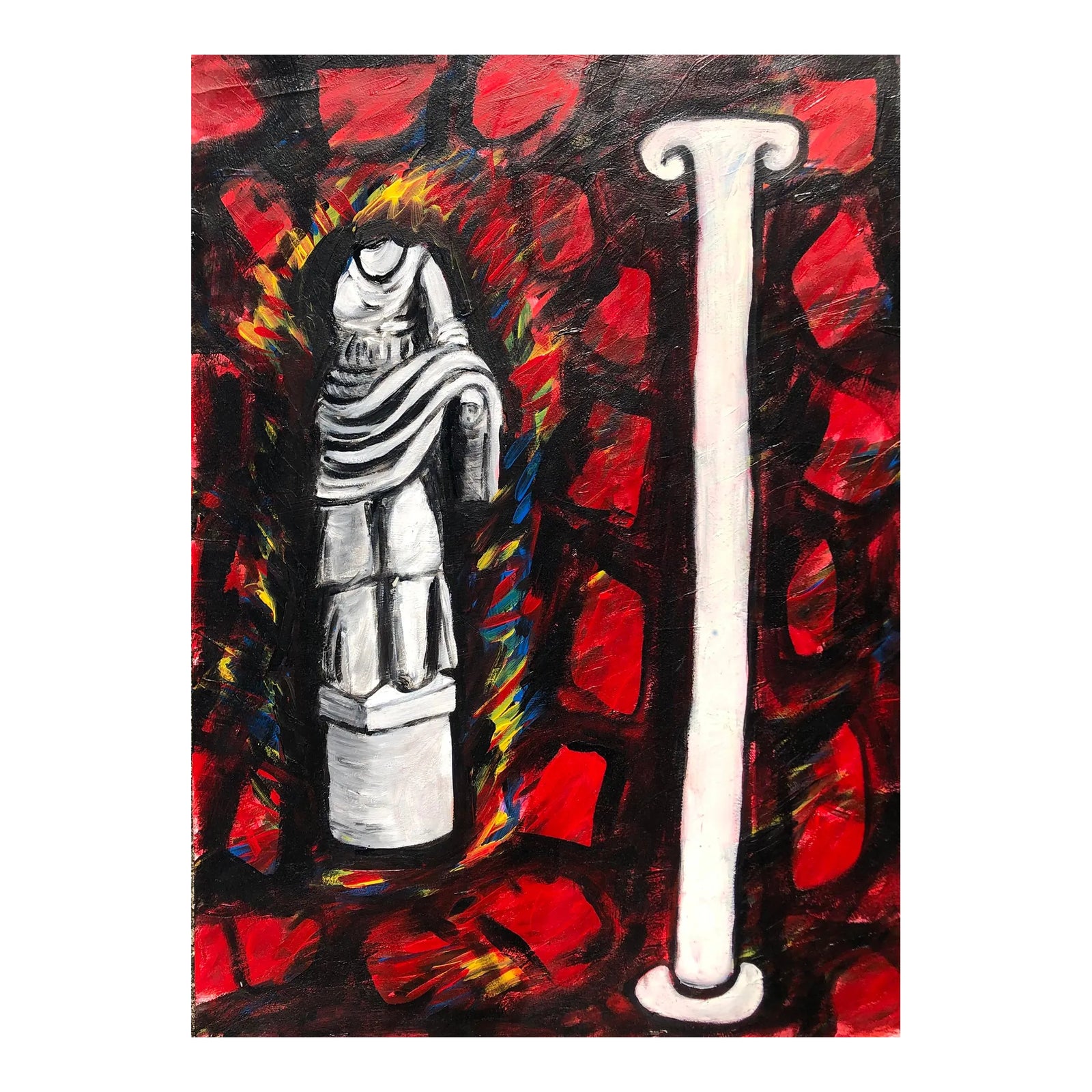 1987 Adrienne Anderson Modern Acrylic Painting | Chairish