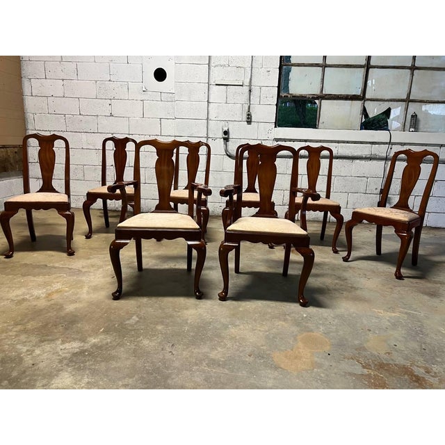 Late 20th Century Vintage Henkel Harris Furniture Eight Queen Anne ...