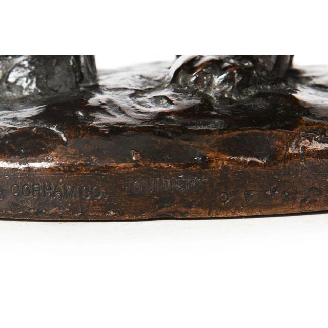 Authentic Frederick Roth "Hissing Cat" (1913) Bronze Sculpture, Gorham ...