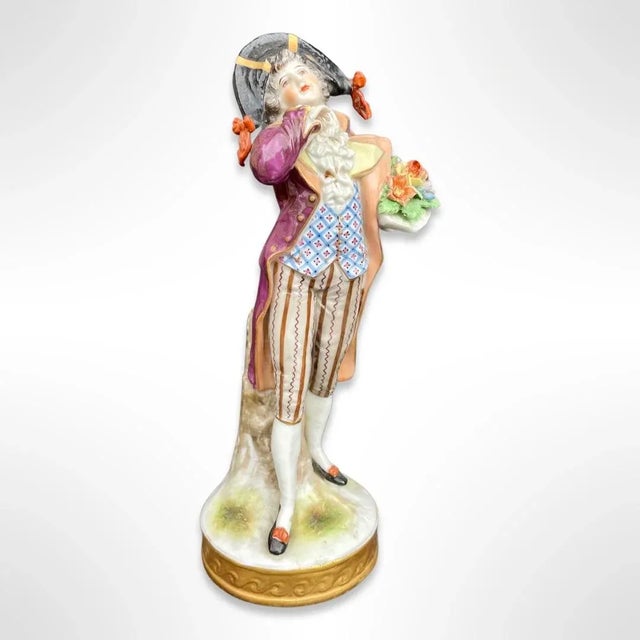 Antique 19th Century German Sitzendorf Porcelain Figurines, Stamped ...