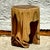 Vintage Boho Hand Carved Drape Low Stool | Chairish