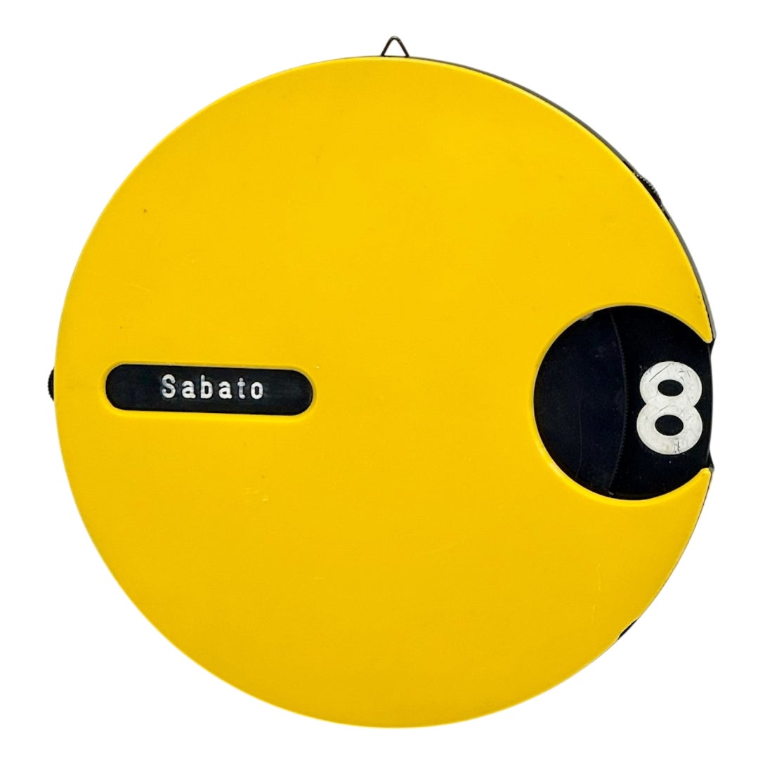 Italian Perpetual Wall Calendar in Yellow Plastic, 1970s | Chairish