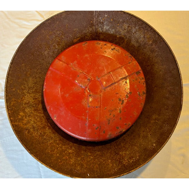 Vintage Colormatic Snow Scene Steel Christmas Tree Stand - | Chairish