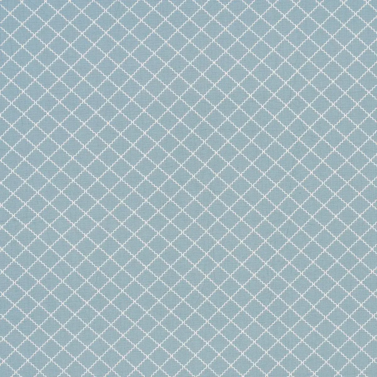 SAMPLE - Schumacher X Mark D. Sikes Maggie Lattice Fabric In China Blue ...