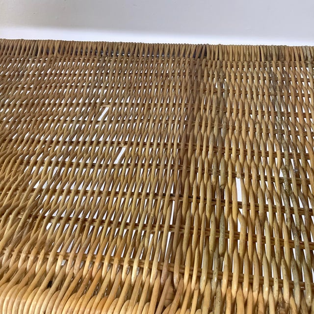 Pair Boho Modern Wicker Arch Top Etageres | Chairish