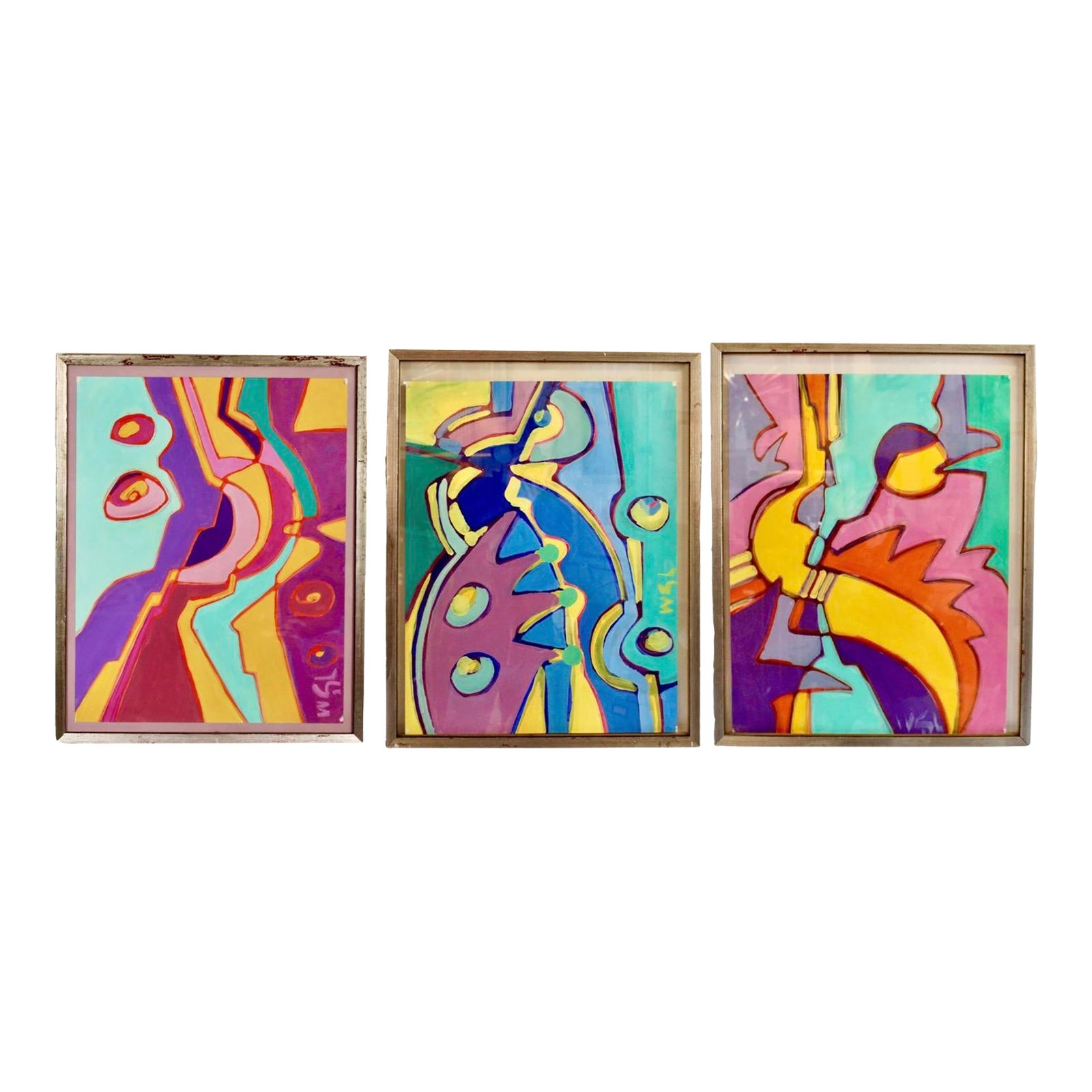Wayne Cunningham Gouache on Paper (Lot of 3) | Chairish