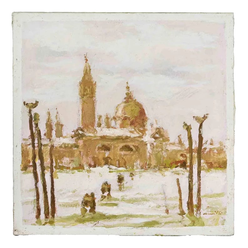 Franco Marzilli, View of Venice, Oil Painting, 1970s | Chairish