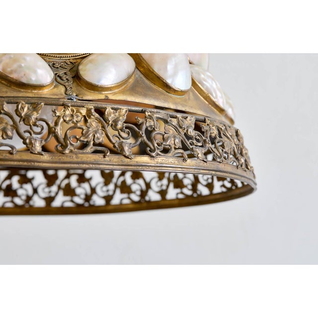 19th Century Palais Royal French Mother of Pearl Shell Hanging Light ...