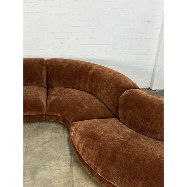 Dark Copper Brown Chenille Fabric | Chairish