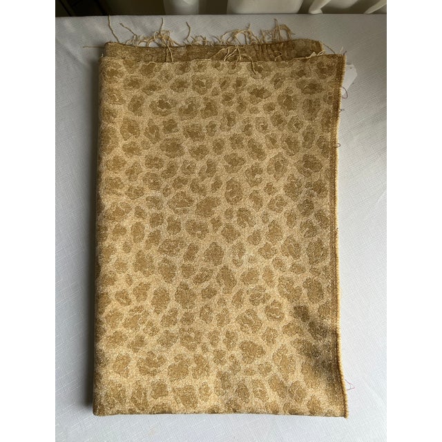 Late 20th Century Velvet Leopard Print Upholstery Fabric- 1 Yard | Chairish