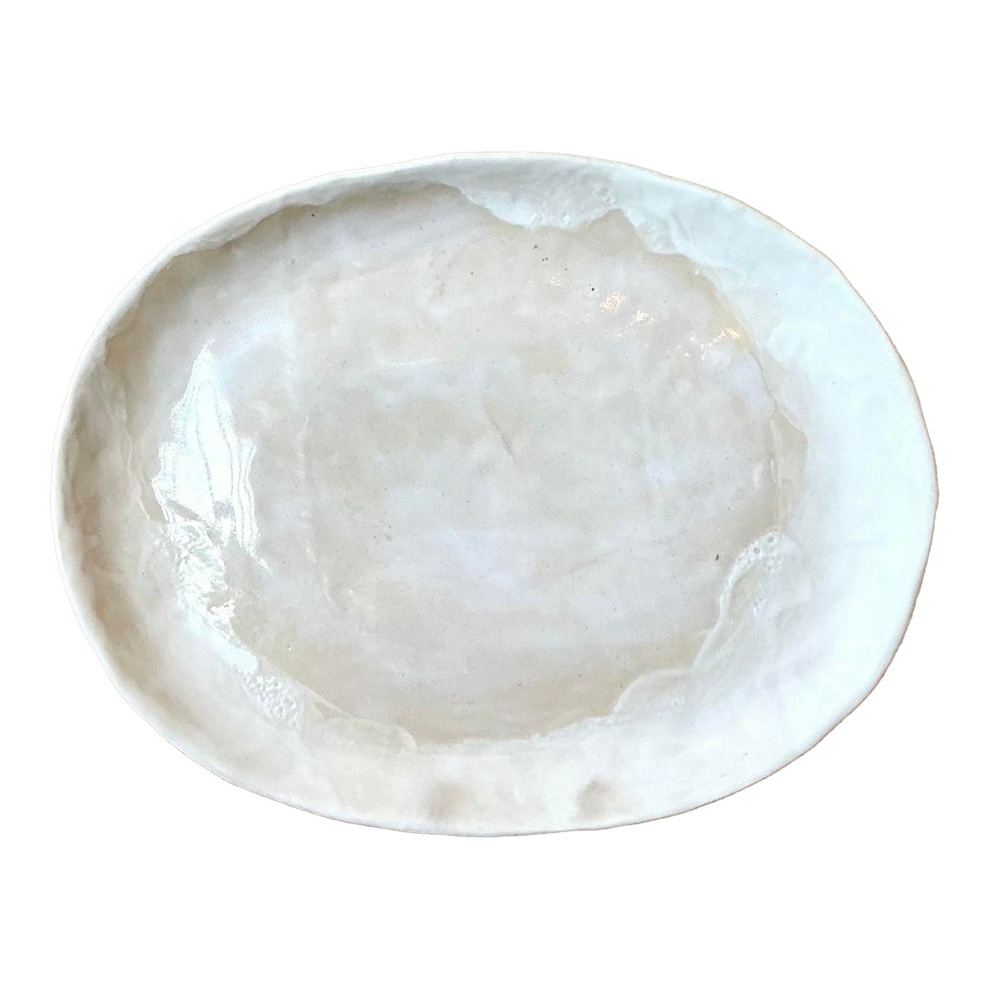 Vintage Boho Slab Built Stdio Pottery Platter | Chairish