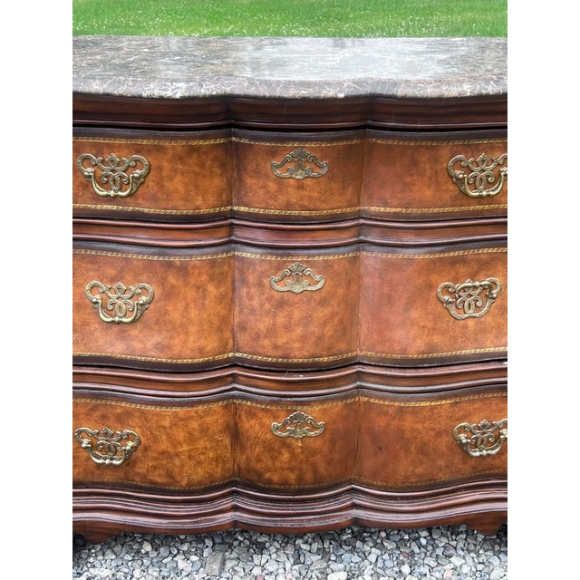 Thomasville Ernest Hemingway Leather Embossed Bombay Chest | Chairish