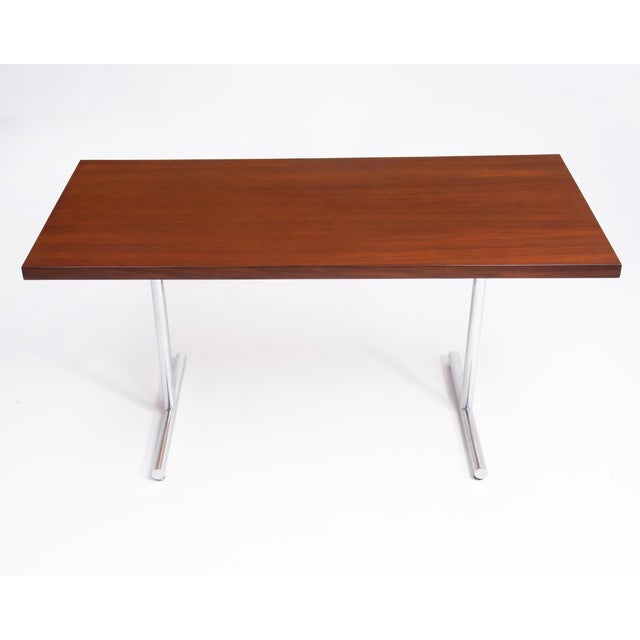 Hans Eichenberg "Omega" Desk Dining Table Stendig Mahogany Chrome ...