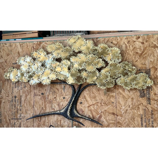 1984 Welded Brass Metal Art Paul Langton Tree of Life Sculpture | Chairish