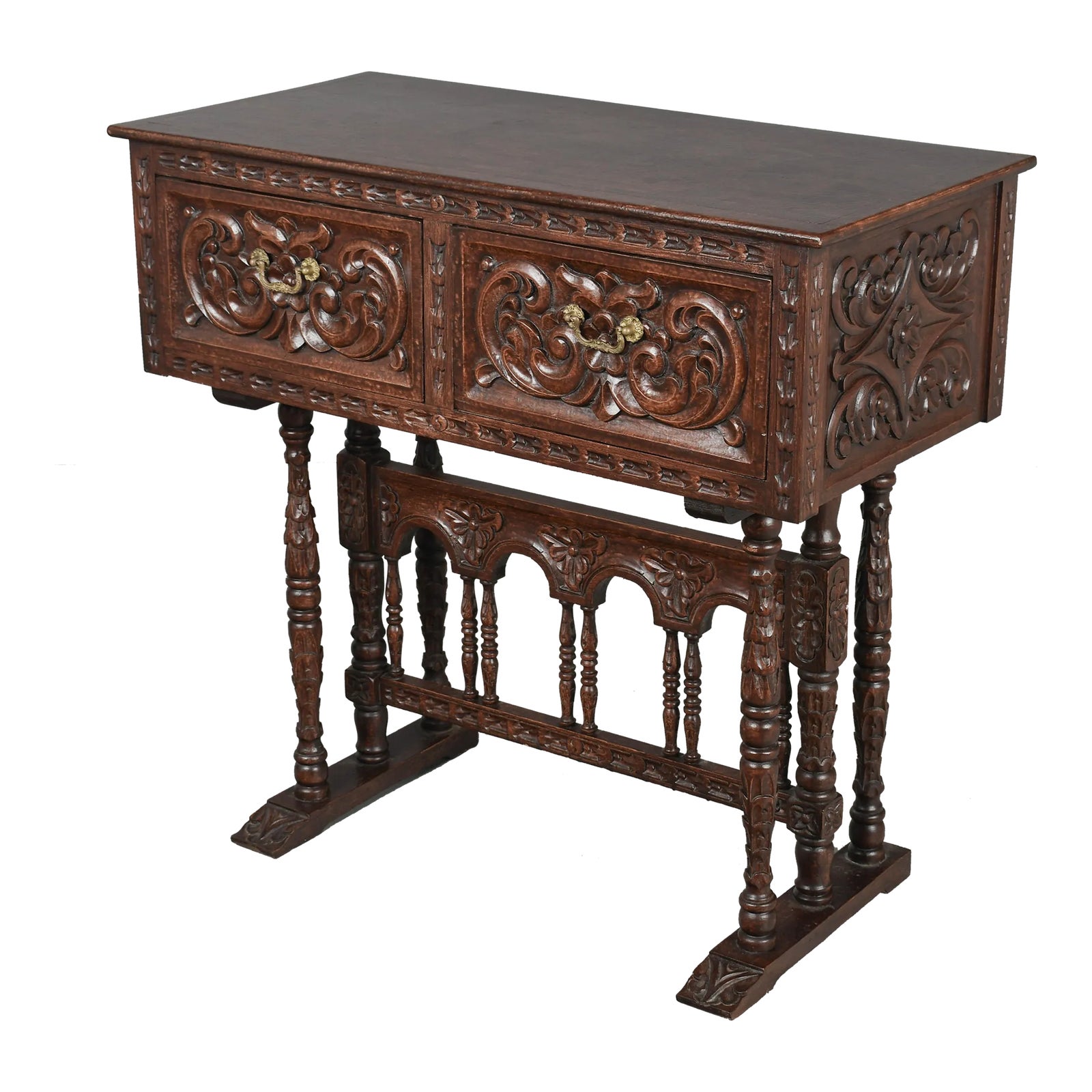 Spanish Baroque Style Console Table | Chairish