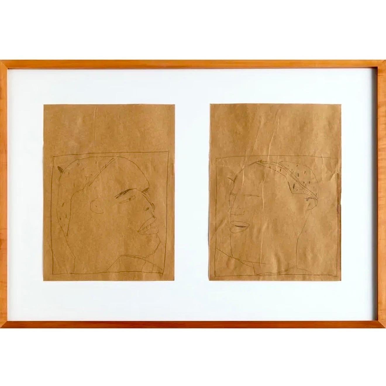 James Brown, Nuba 1981 Graphite Drawing on Brown Paper James Brown ...