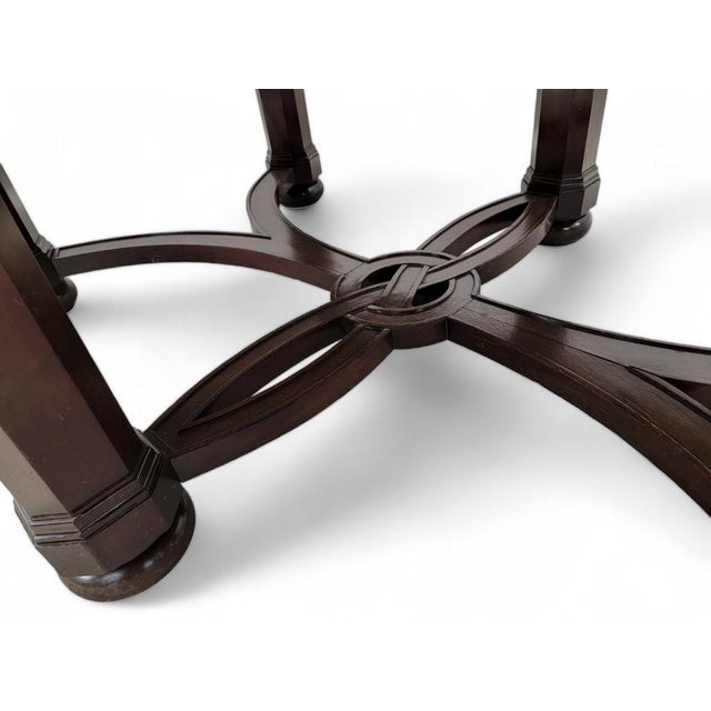 Antique Art Deco Oval Mahogany 6 Columned Leg Original American Fore ...