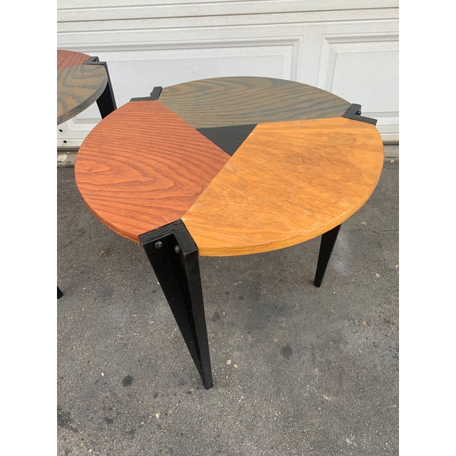 3 Legged Memphis Tables | Chairish