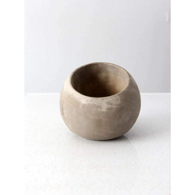 Vintage Cement Orb Planter | Chairish