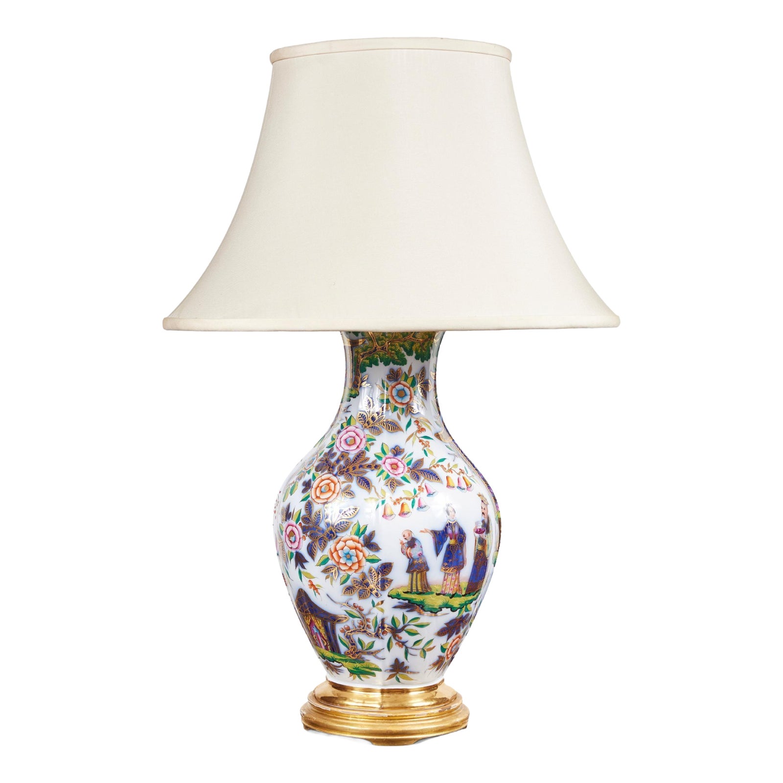 Late 19th Century Bayeux Porcelain Table Lamp | Chairish