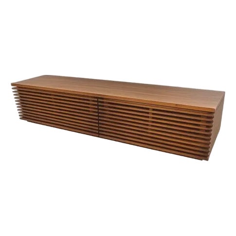 Design Within Reach Line Media Console in Walnut Wood 71" | Chairish
