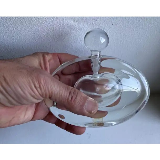 Circa 1980s Goran Warff for Kosta Swedish Perfume Bottle | Chairish