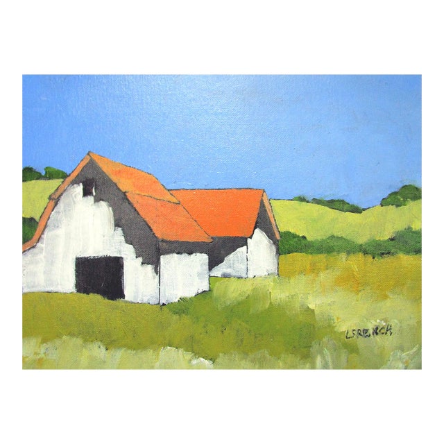 Salinas White Barns Lynne French, California Hills Landscape Signed ...