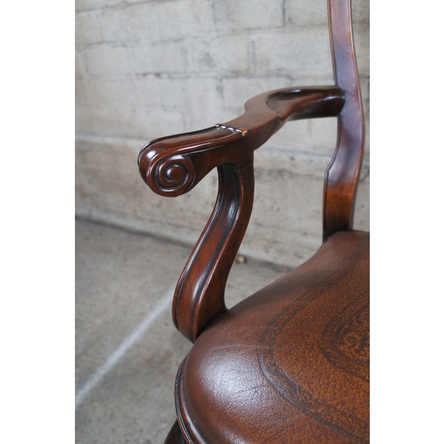 Mid 20th Century Theodore Alexander Georgian Queen Anne Style Mahogany ...