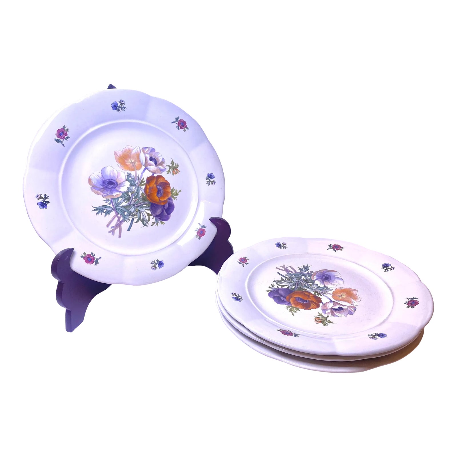 Vintage Gibson Designs Stoneware "Meridian" Dinner Plates- Set of 4 ...